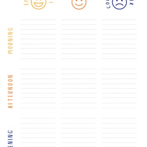 Daily Routine Printable - Mental Health/energy Level Management - Etsy