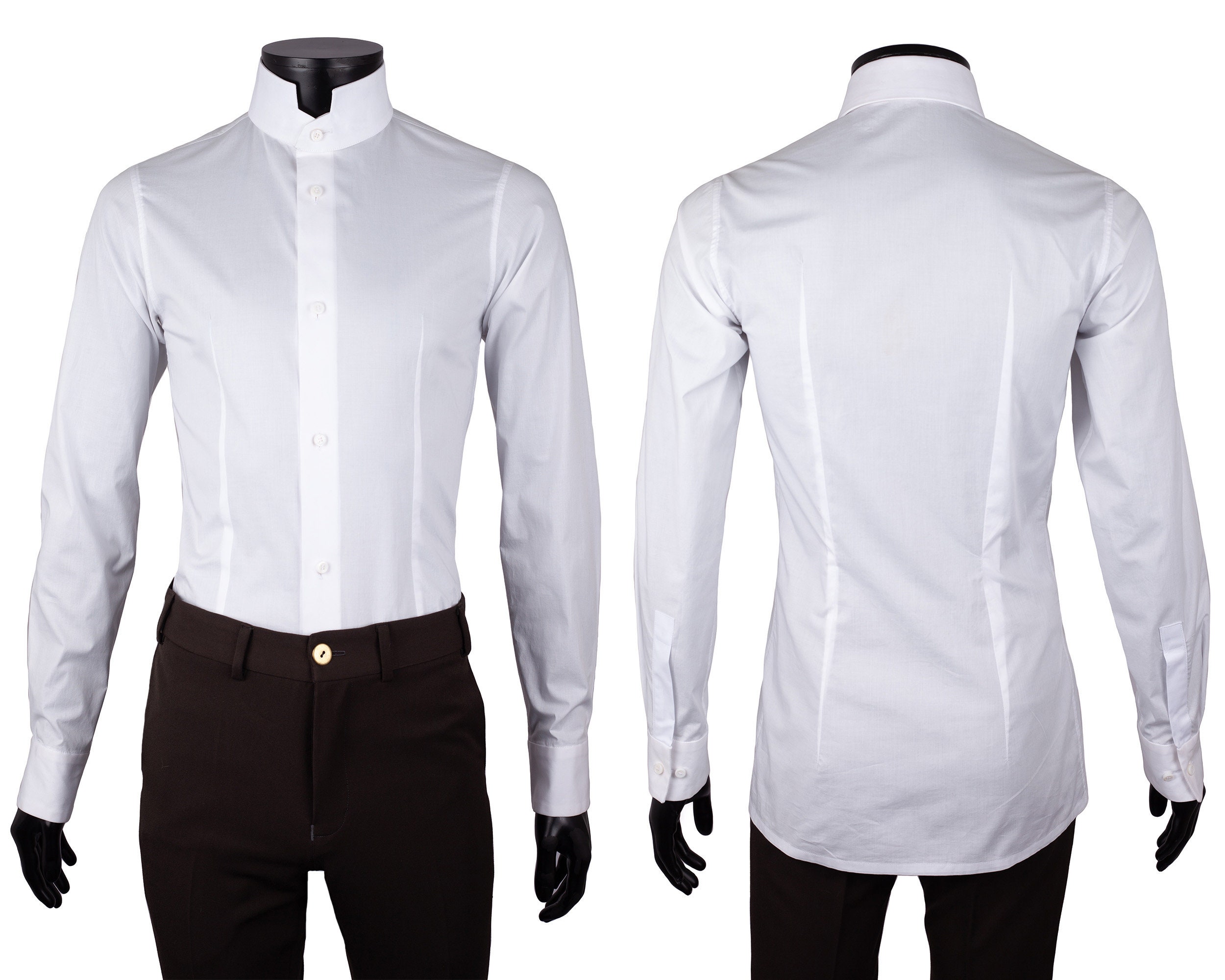 The Priest Fitted Dress Shirt Roman Collar Clergy Collar - Etsy