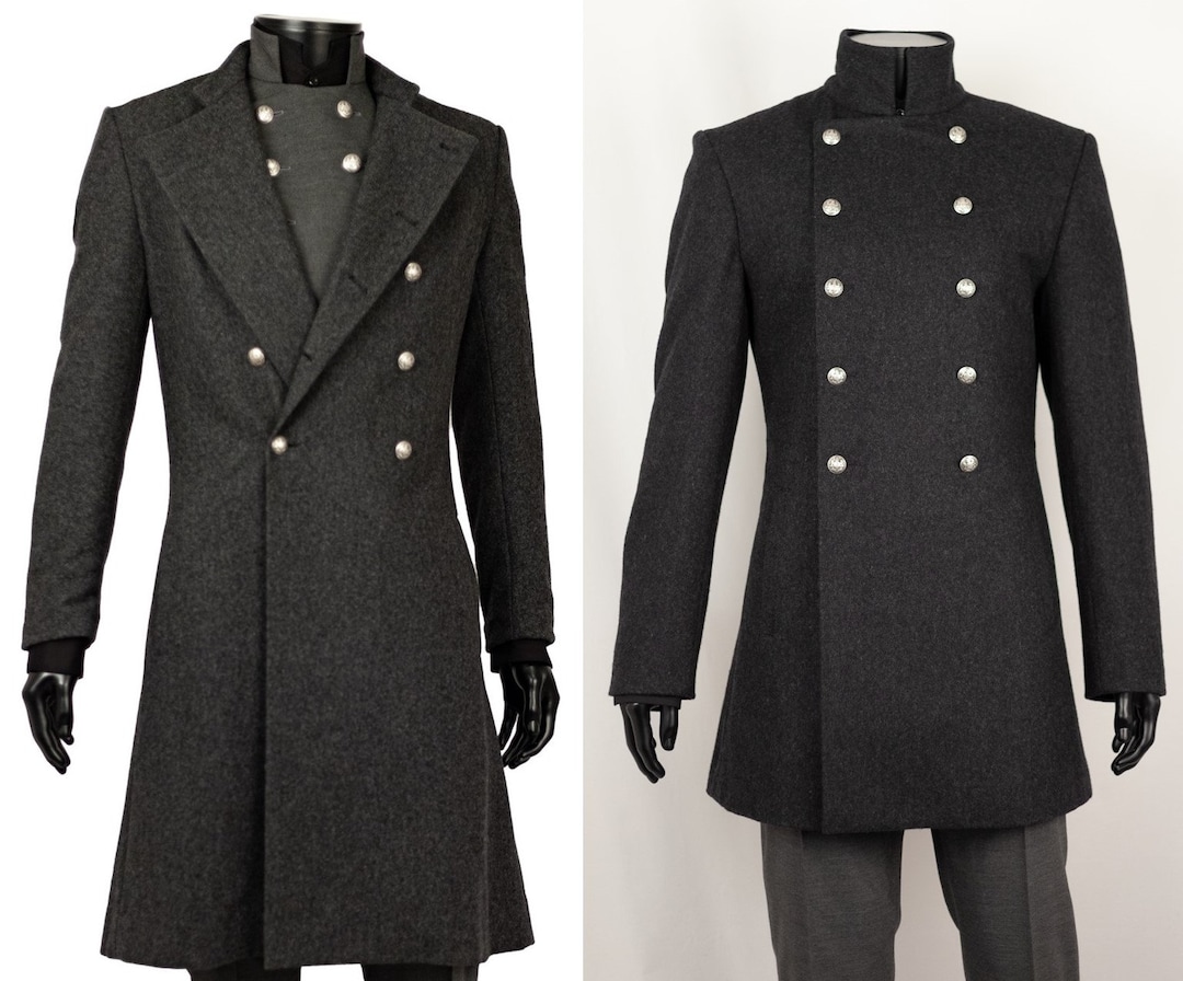 Overcoat in Wool, Made to Measure, Victorian Steampunk Single / Double ...