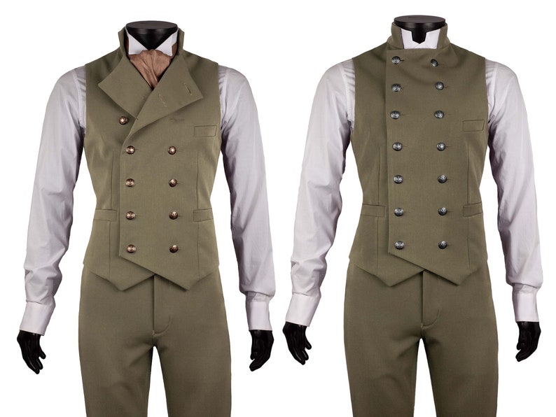 Double Breasted Waistcoat & Trousers by Excalibur Belgium, Victorian ...