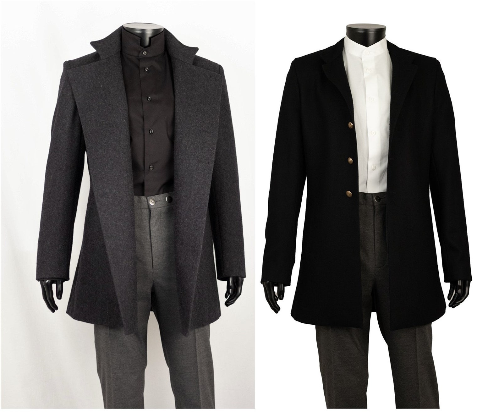 Overcoat in Wool Made to Measure Victorian Steampunk Single - Etsy