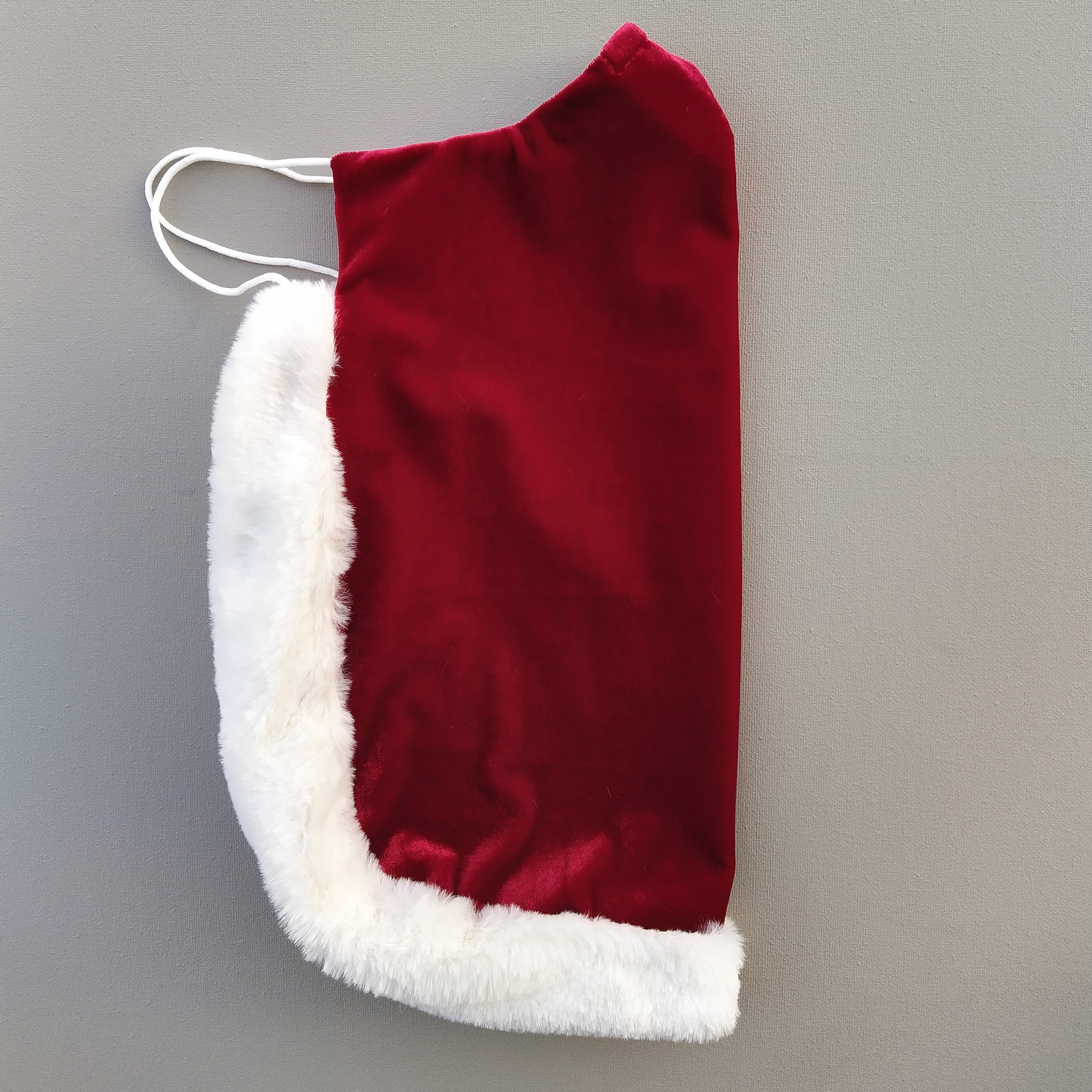 Santa Beard Mask, Classy Face Mask for Beard Santa Claus, Red Velvet ...