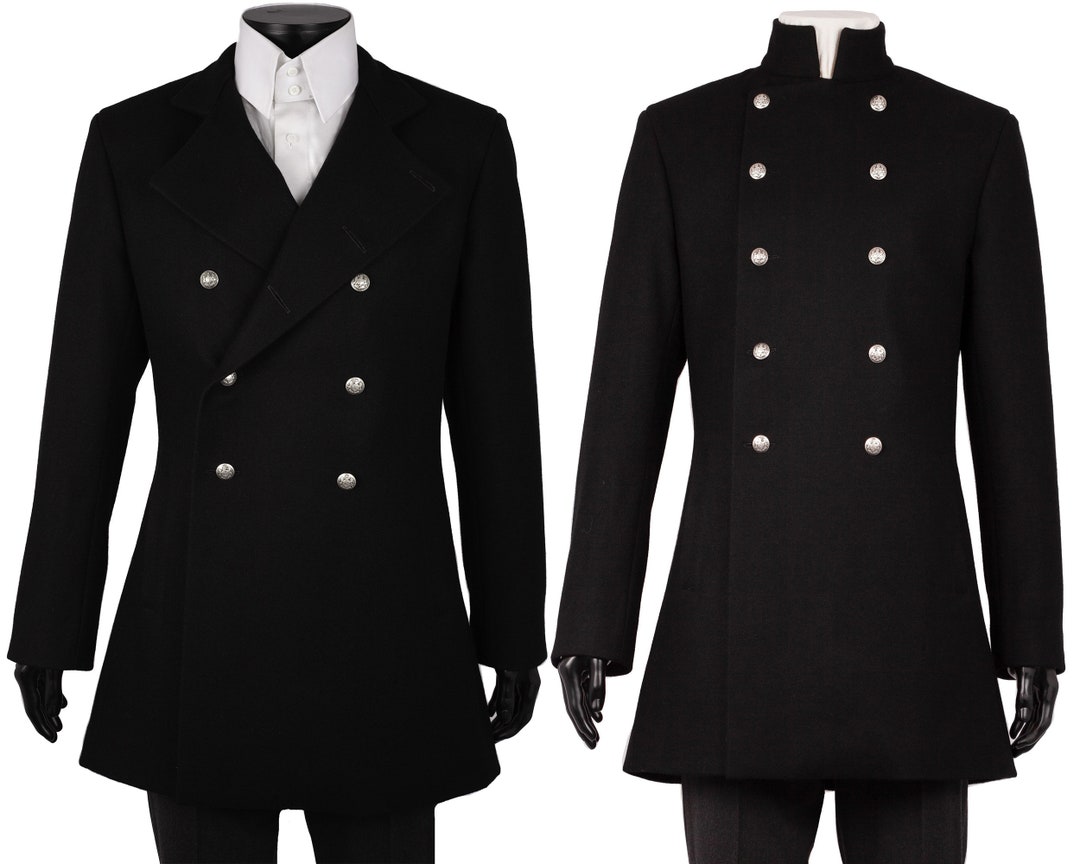 Overcoat in Wool, Made to Measure, Double Breasted Victorian Steampunk ...