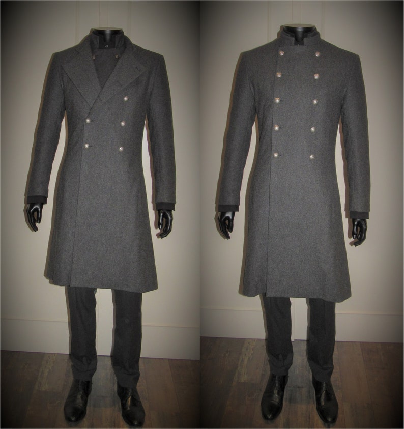 Overcoat in Wool, Made to Measure, Victorian Steampunk Single / Double ...