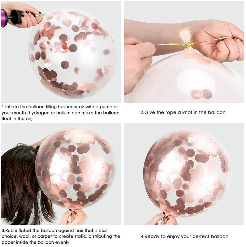 Happy Birthday Banner With Confetti Balloon, Birthday Bunting, Party ...