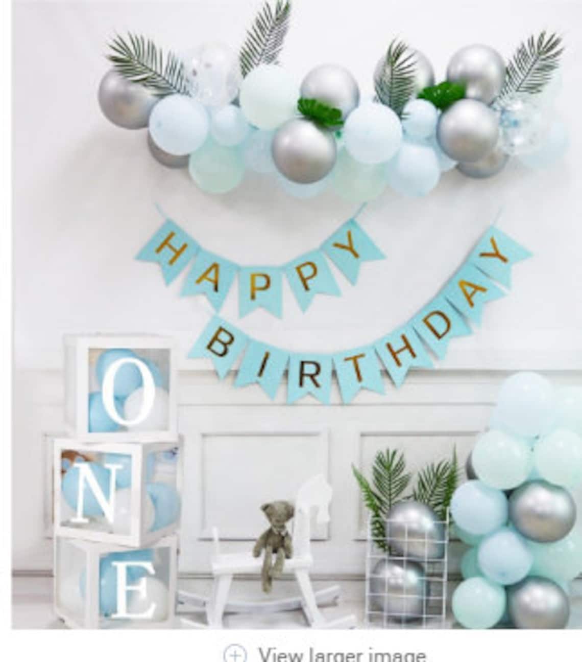 One Box 1st Birthday Decoration White Clear One Balloon Boxes - Etsy