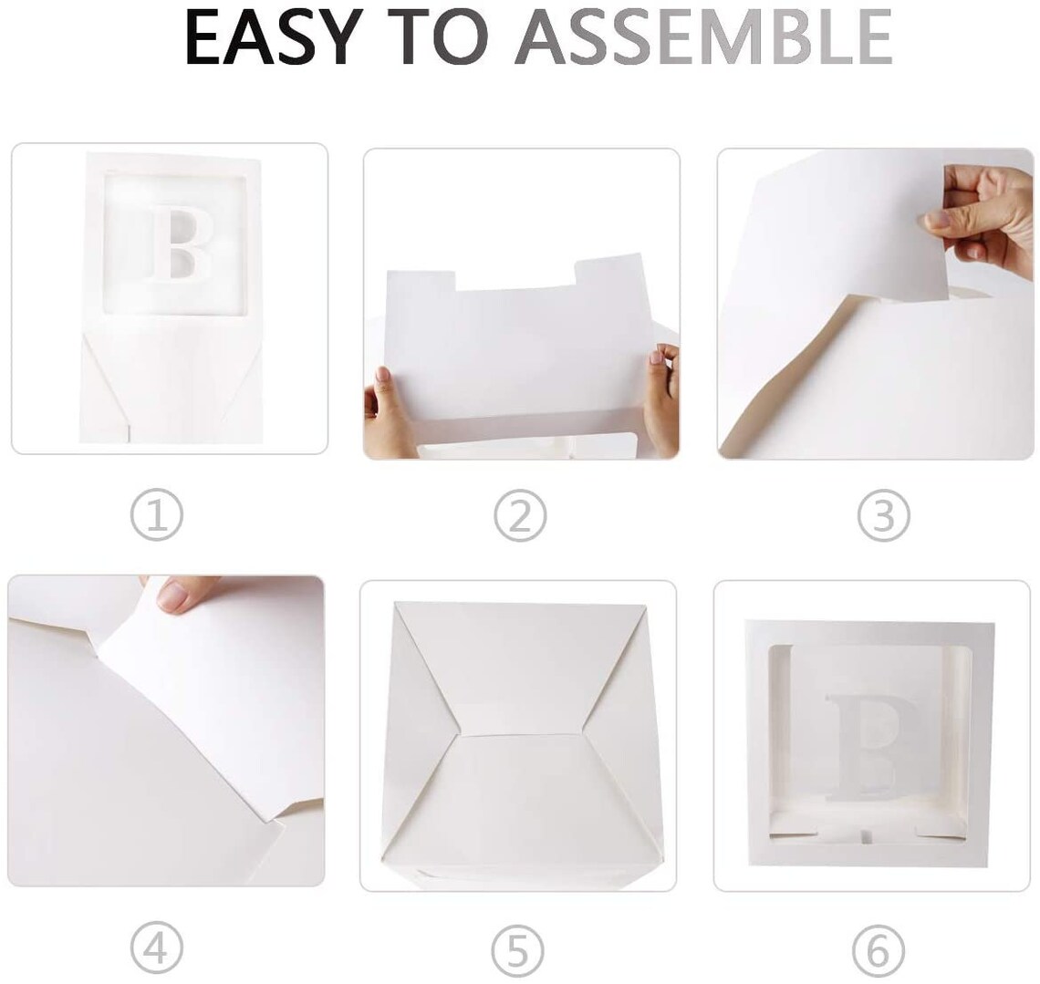 One Box 1st Birthday Decoration White Clear One Balloon Boxes - Etsy