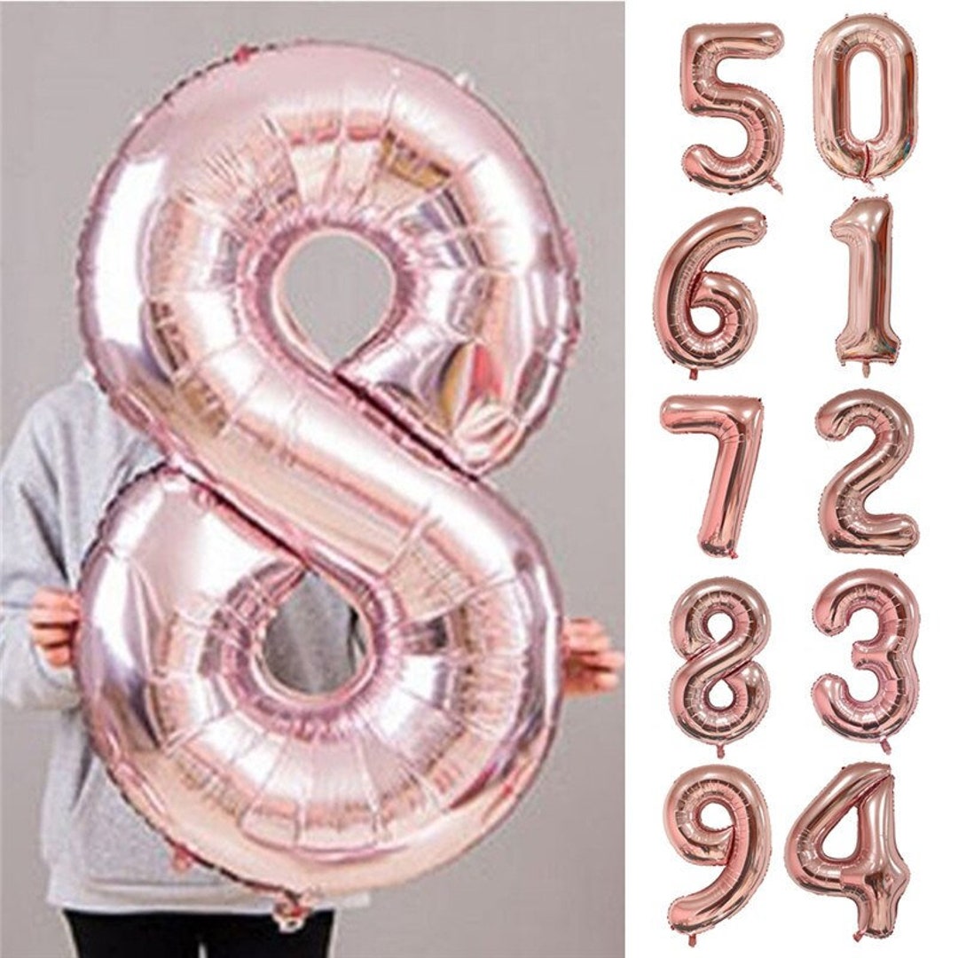 Giant 32 Inch Rose Gold Number Balloon Rose Gold Balloon Balloon Number ...