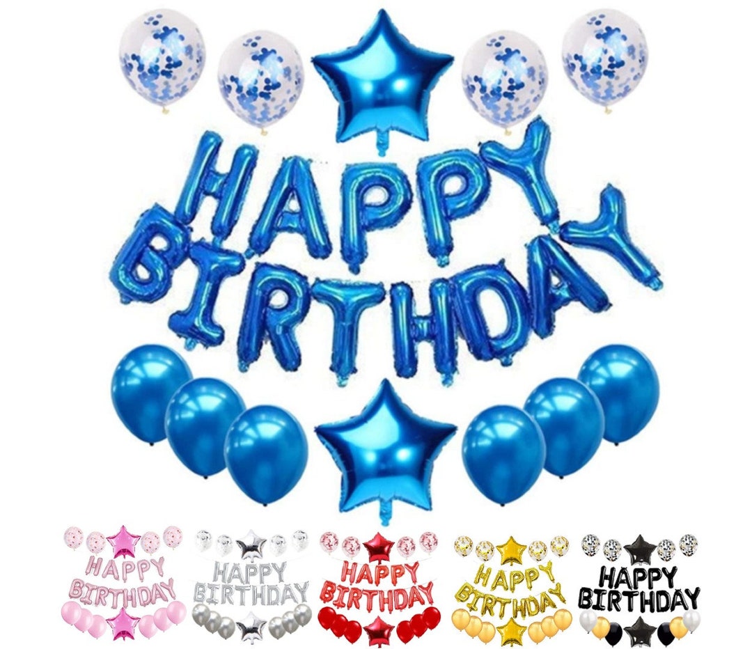 Happy Birthday Decoration, Birthday Balloon, Men Women Girls Boys ...