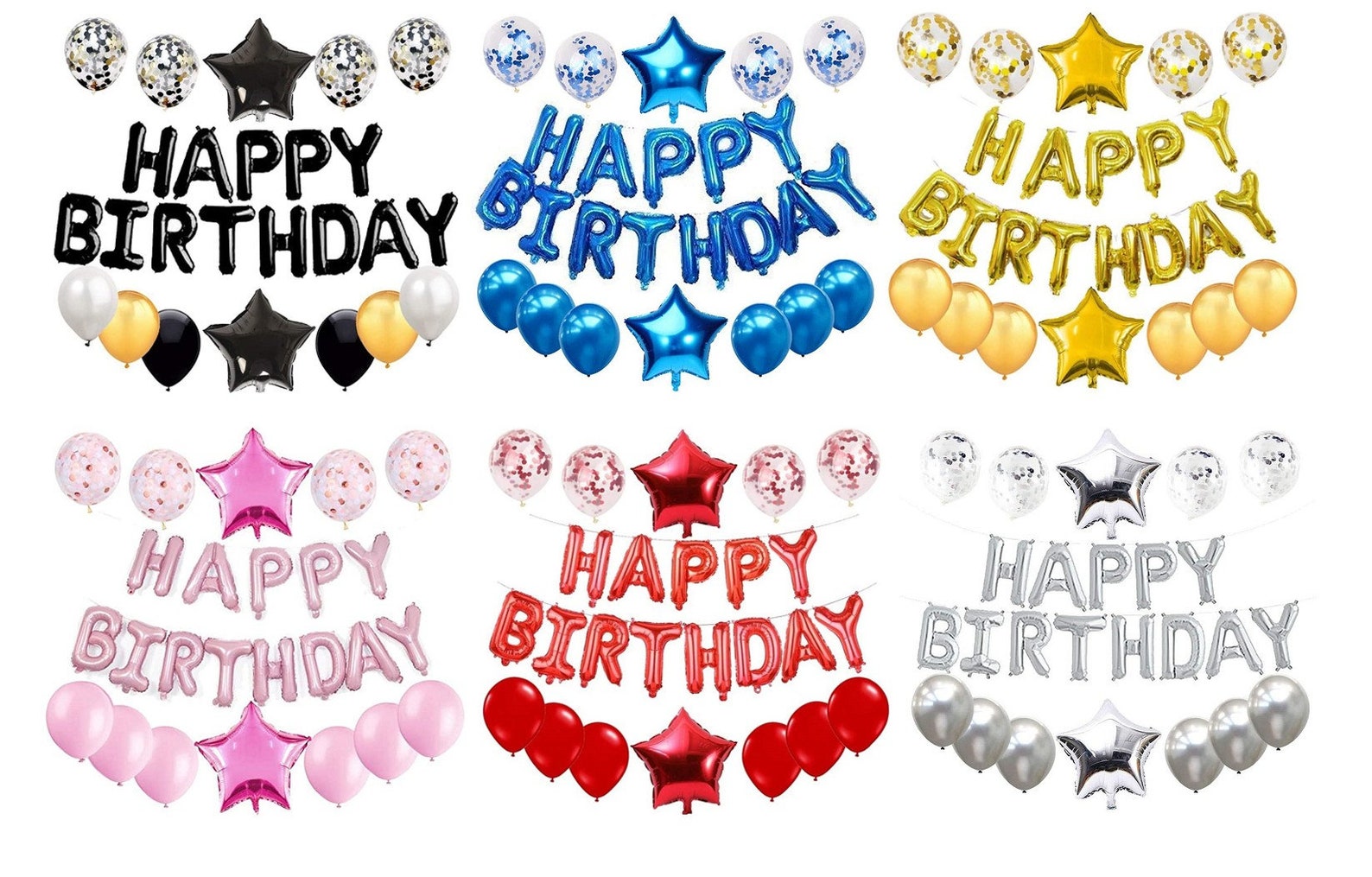 Birthday Decorations Birthday Balloon Banner Bunting Men Birthday ...
