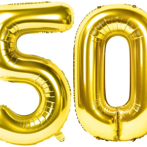 50 Number Balloon 50th Birthday Decorations Rose Gold Balloons - Etsy