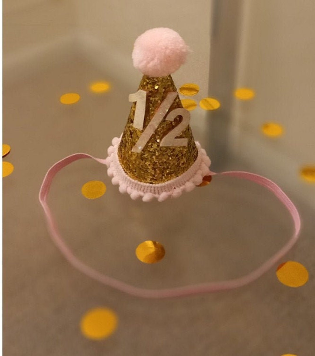 Half Birthday Hat, Half Birthday Party, Girl Party Hat, Half Birthday ...