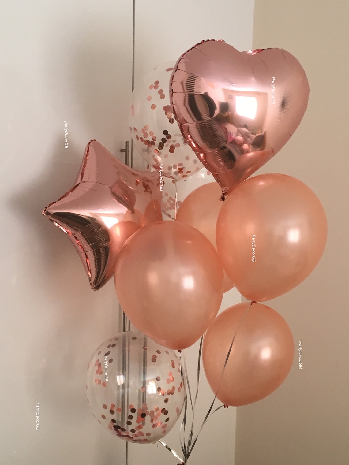 Decoración De Oro Rosa 14 Piezas De Globo De Oro Rosa Ramo Etsy México