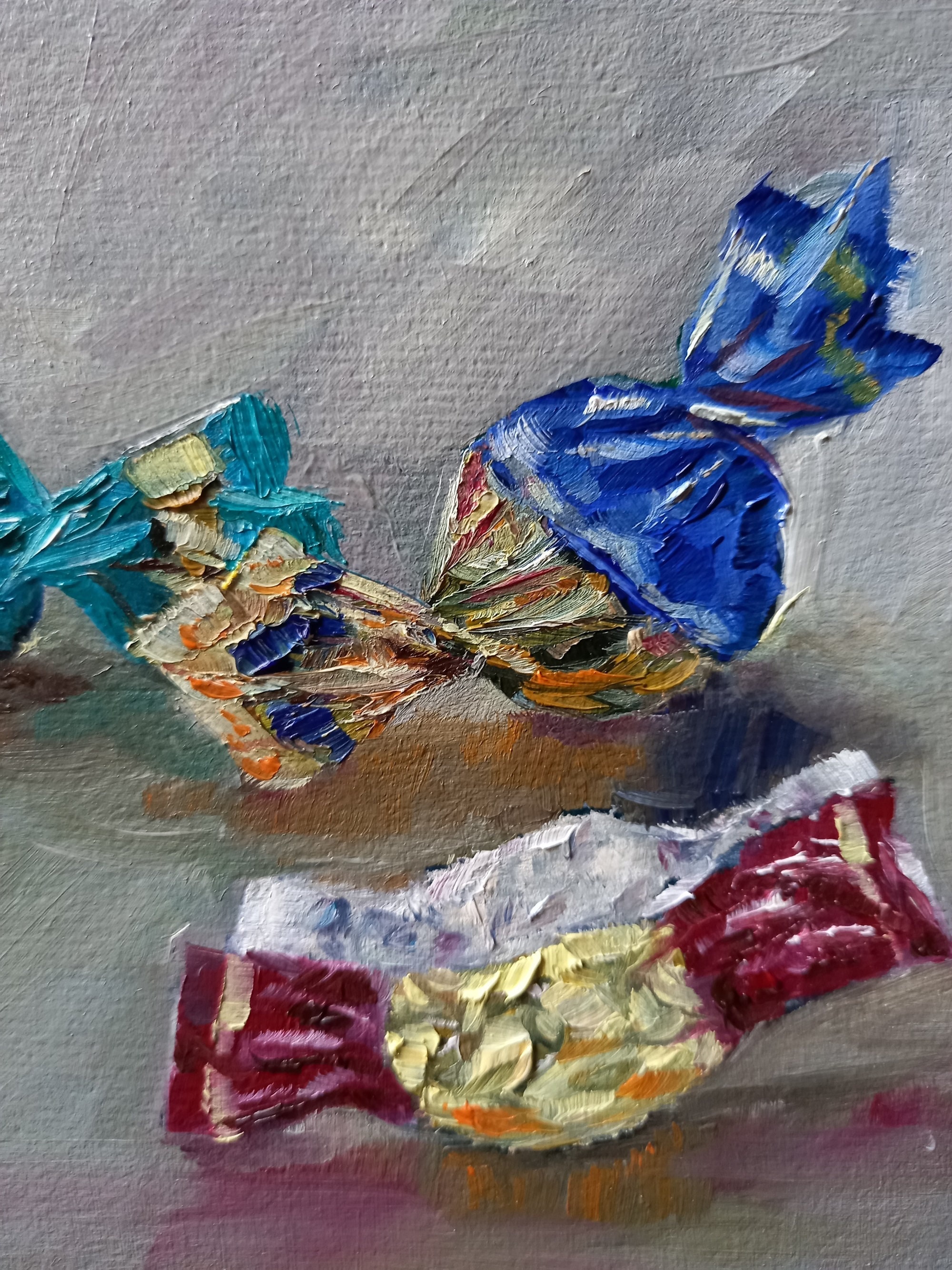 Sweets Painting Confectionery Art Still Life of Candy Small | Etsy