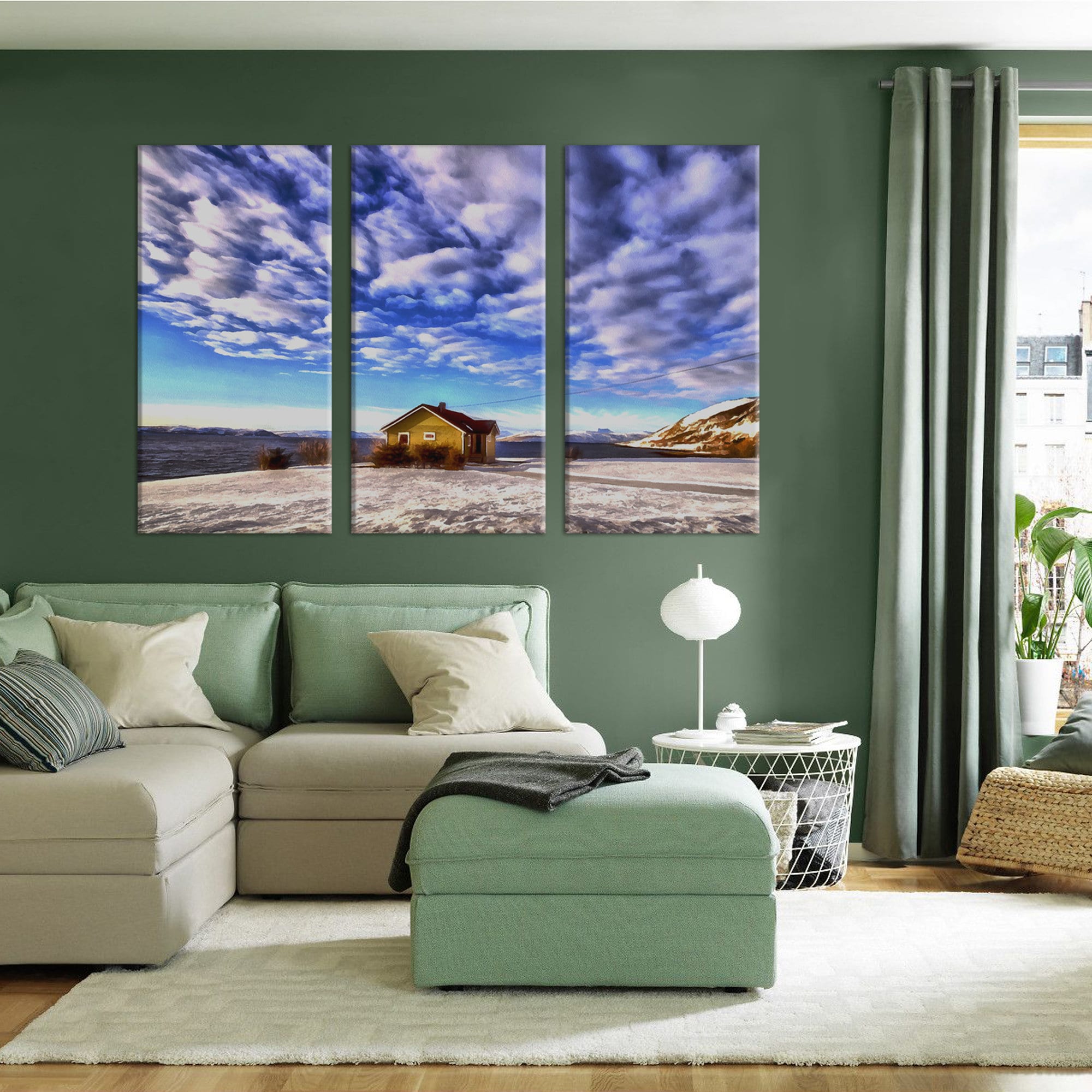 Iceland Wall Print 3 Panels Iceland Scenery Wall Art Winter - Etsy