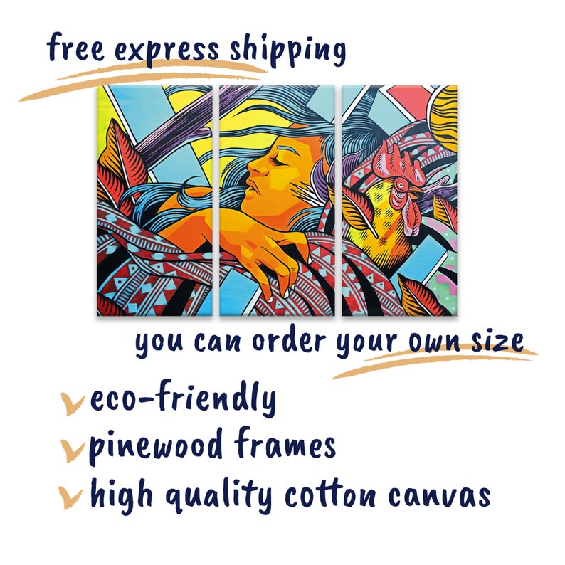 Abstract Woman Face Extra Large Wall Print Canvas Modern - Etsy