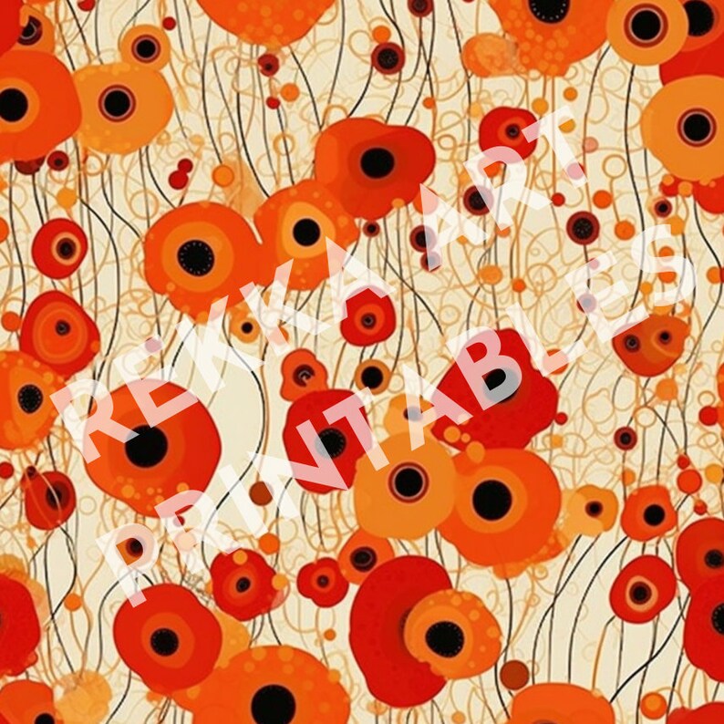 20 Gustav Klimt Inspired Design Printable Papers | Scrapbook Papers ...