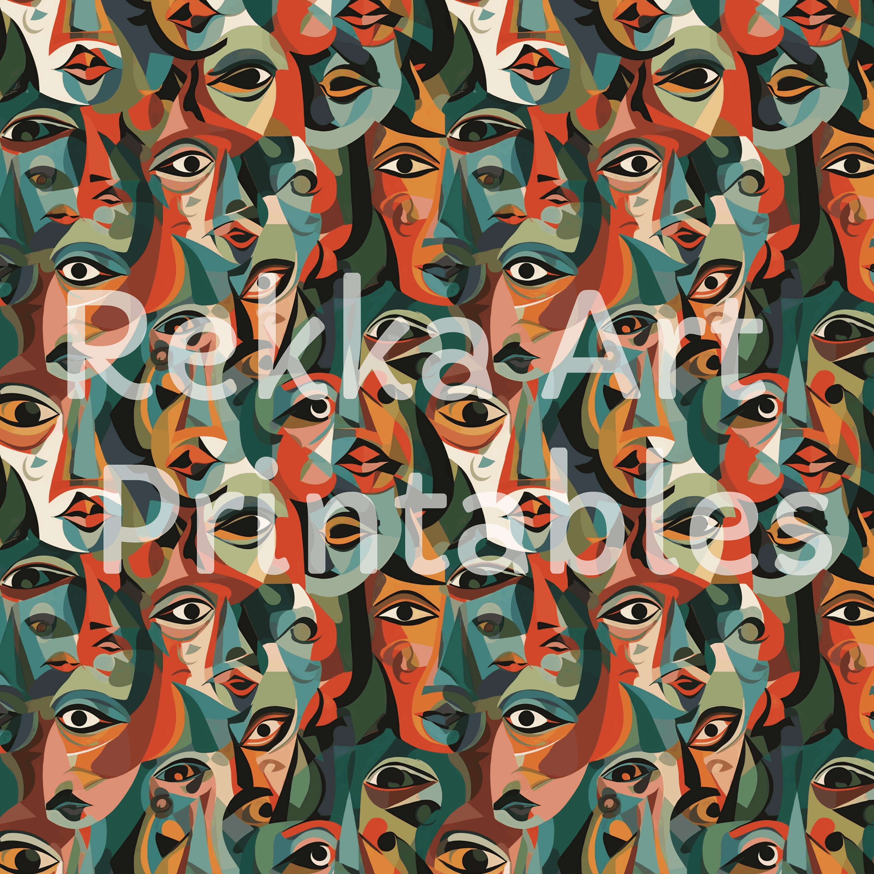 20 Pablo Picasso Inspired Design Printable Papers | Scrapbook Papers ...