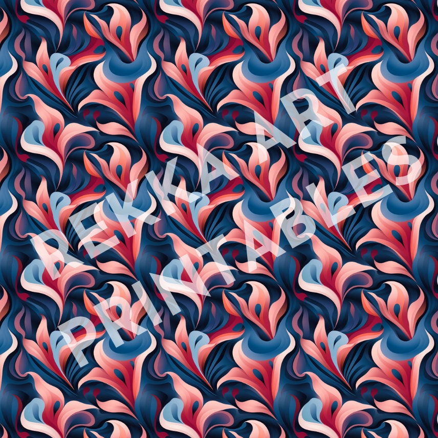 20 Georgia O'keeffe Inspired Design Printable Papers | Scrapbook Papers ...