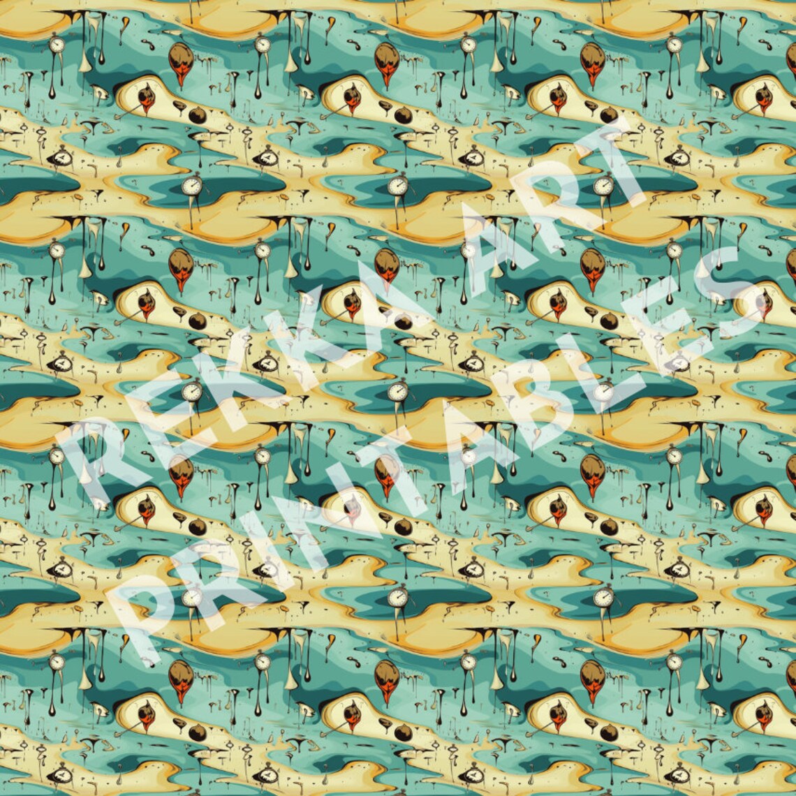 20 Salvador Dali Inspired Design Printable Papers | Scrapbook Papers ...