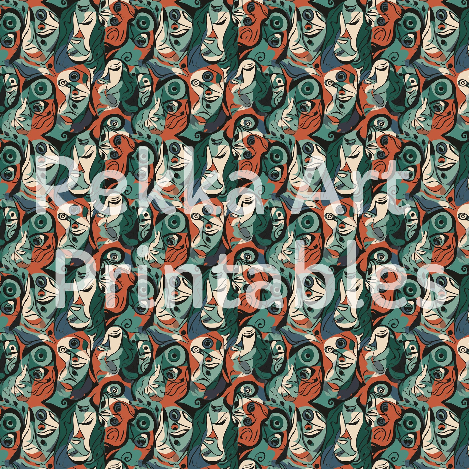 20 Pablo Picasso Inspired Design Printable Papers | Scrapbook Papers ...