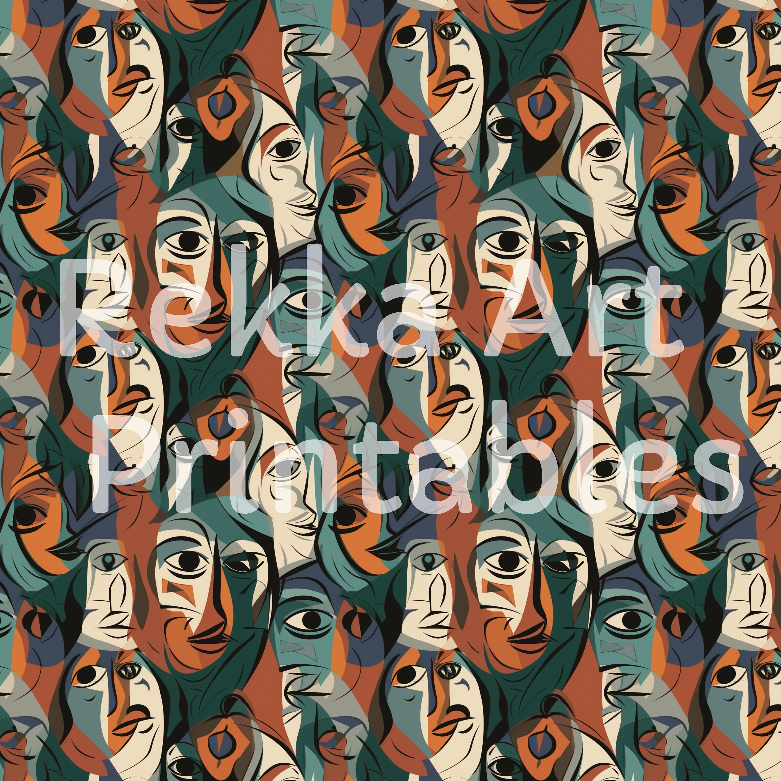 20 Pablo Picasso Inspired Design Printable Papers | Scrapbook Papers ...
