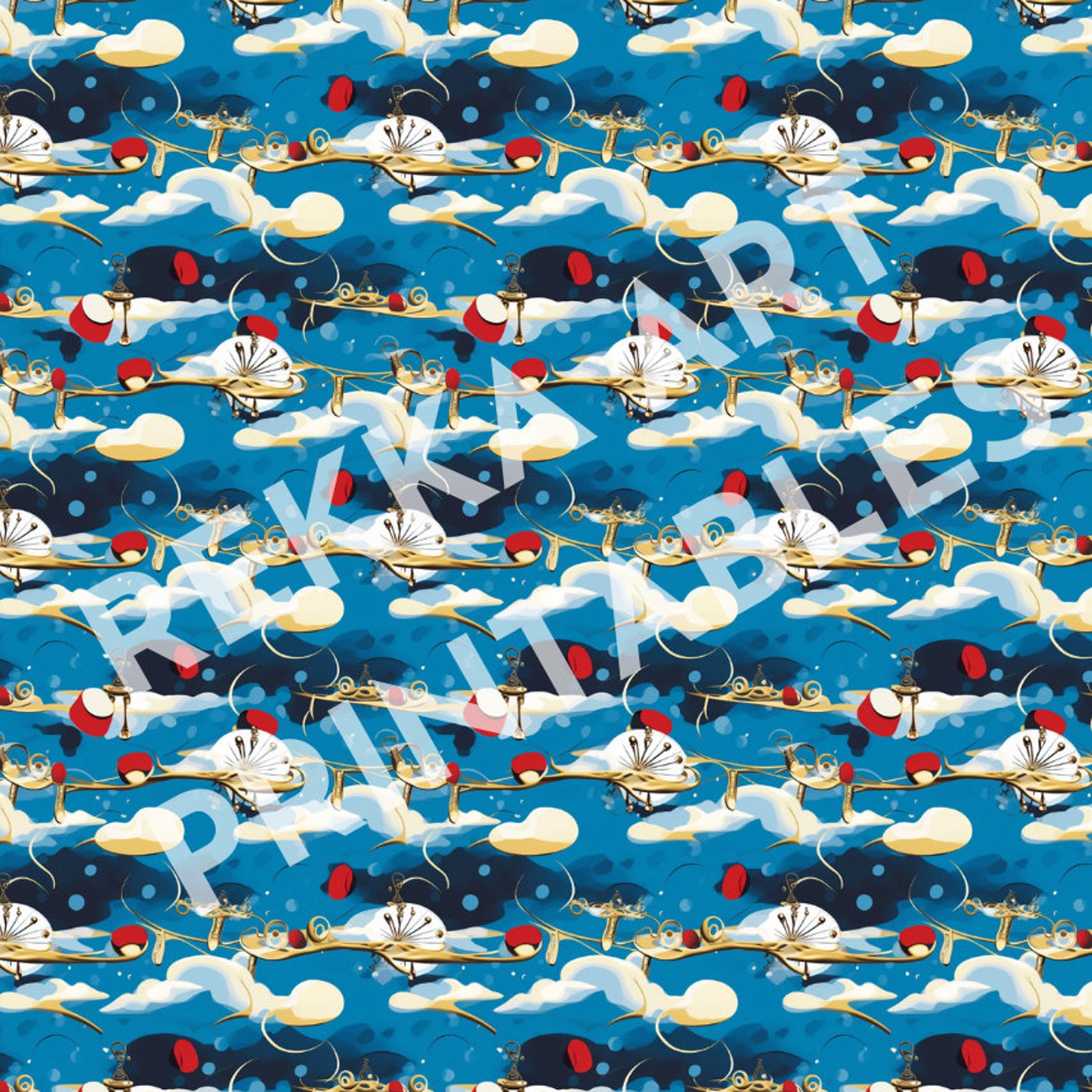 20 Salvador Dali Inspired Design Printable Papers | Scrapbook Papers ...