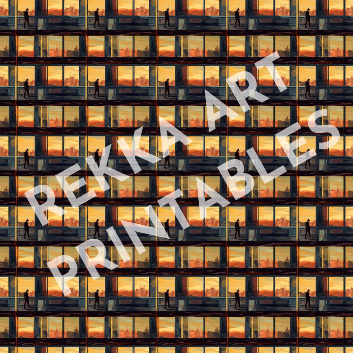 20 Edward Hopper Inspired Design Printable Papers Scrapbook Papers ...