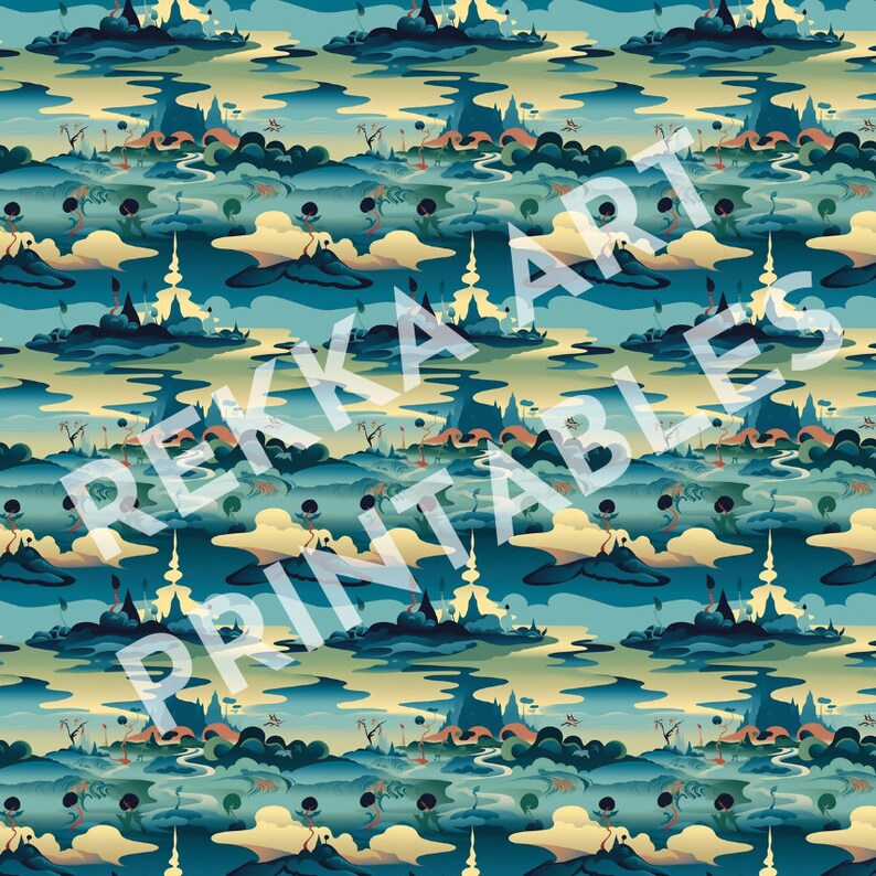 20 Salvador Dali Inspired Design Printable Papers | Scrapbook Papers ...