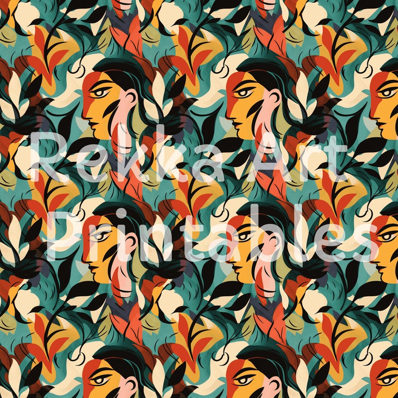 20 Pablo Picasso Inspired Design Printable Papers | Scrapbook Papers ...