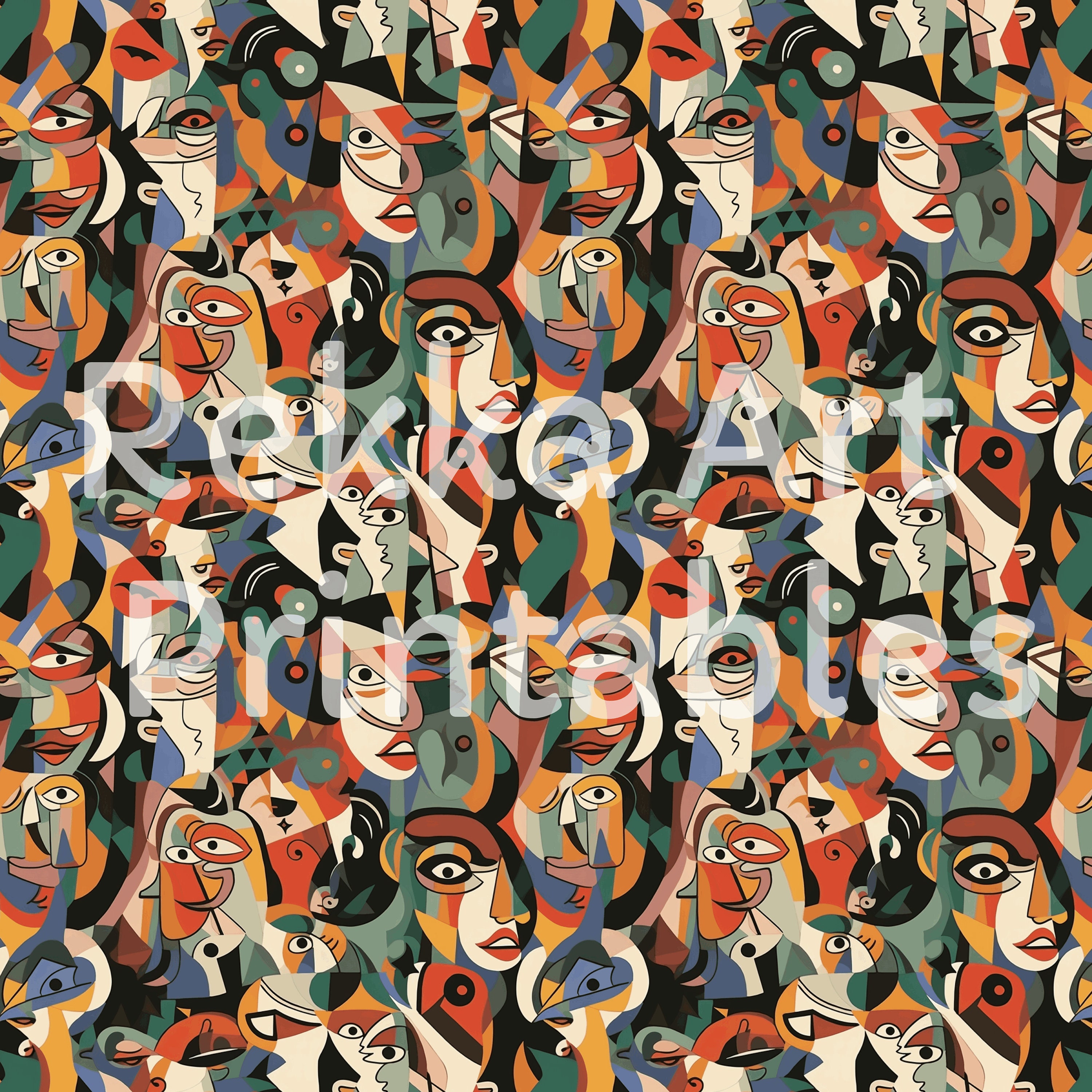 20 Pablo Picasso Inspired Design Printable Papers | Scrapbook Papers ...