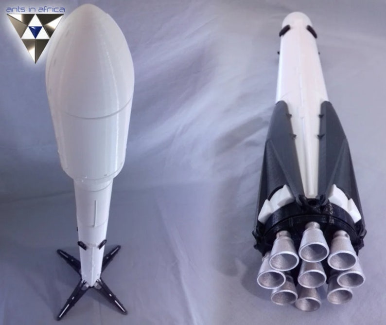 DIY Falcon 9 Spacex Rocket Crew Dragon Model 3D Printed KIT | 1:87 ...