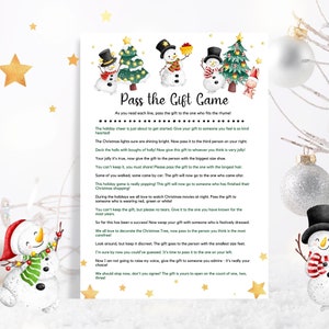 Pass the Gift Game for Christmas, Christmas Gift Exchange, Pass the ...