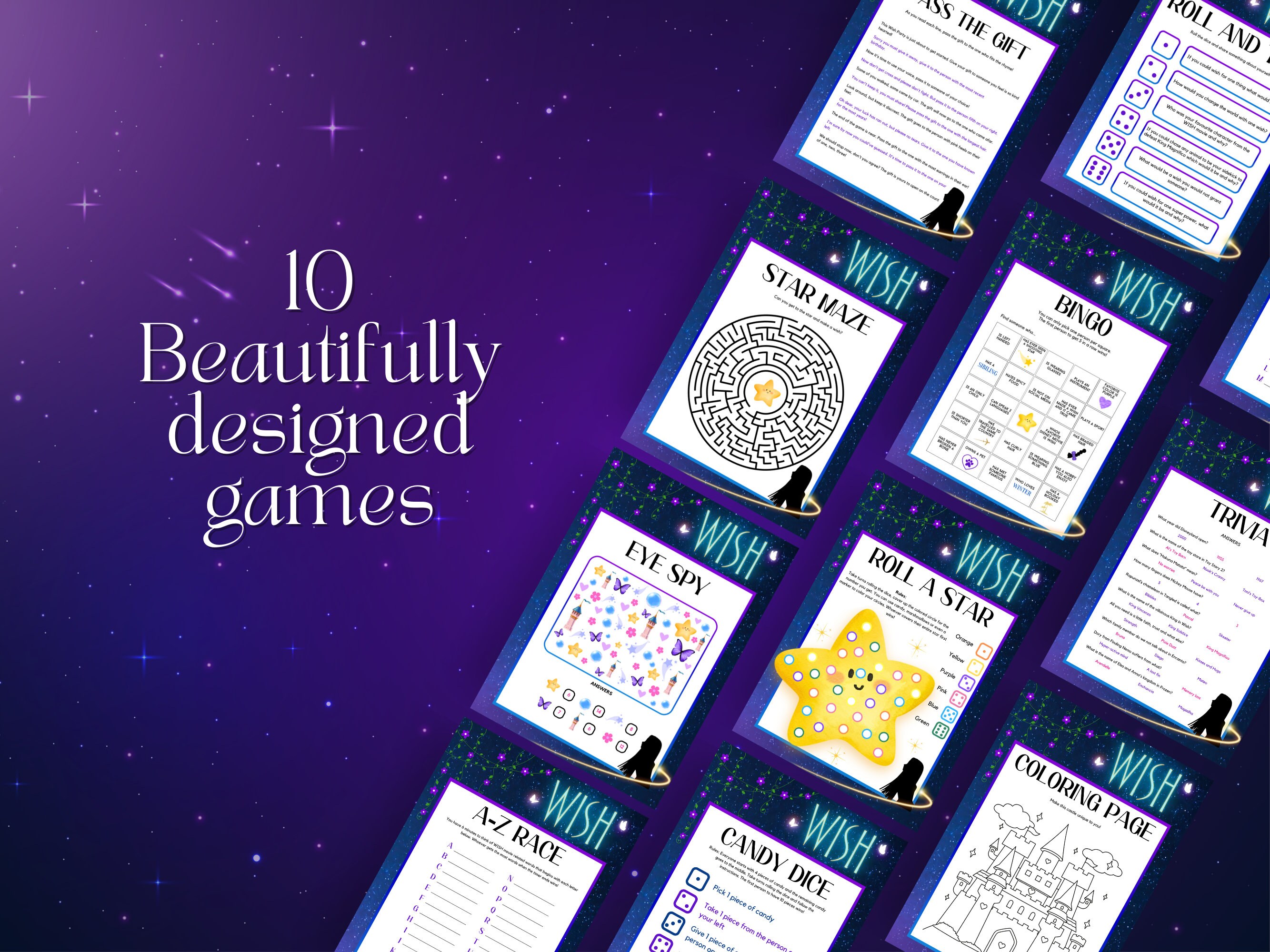 Wish Movie Inspired Games, Wish Games, Wish Birthday Party, Wish Asha ...