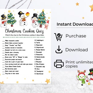 Christmas Cookie Quiz, Cookie Quiz, Christmas Party Game, Family ...