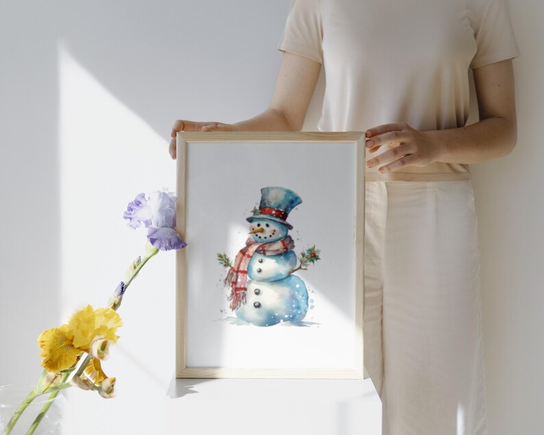 20 Watercolor Winter Clipart PNG Transparent Festive - Etsy