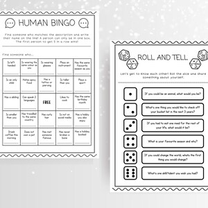 Icebreakers Games Bundle Team Building Games, Human Bingo, Adult Party ...