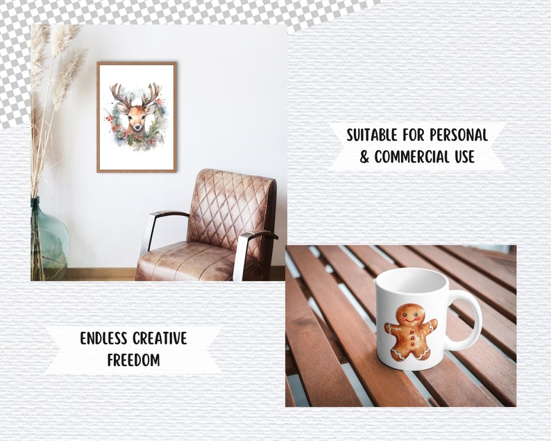 20 Watercolor Winter Clipart PNG Transparent Festive - Etsy