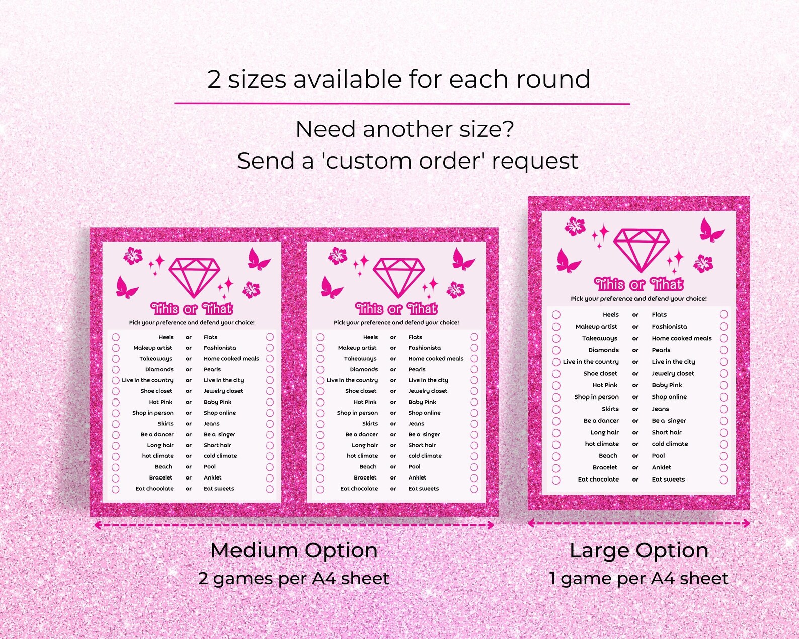 Pink Party Game Bundle, Doll Party, Pink Birthday Games, Girly Games ...