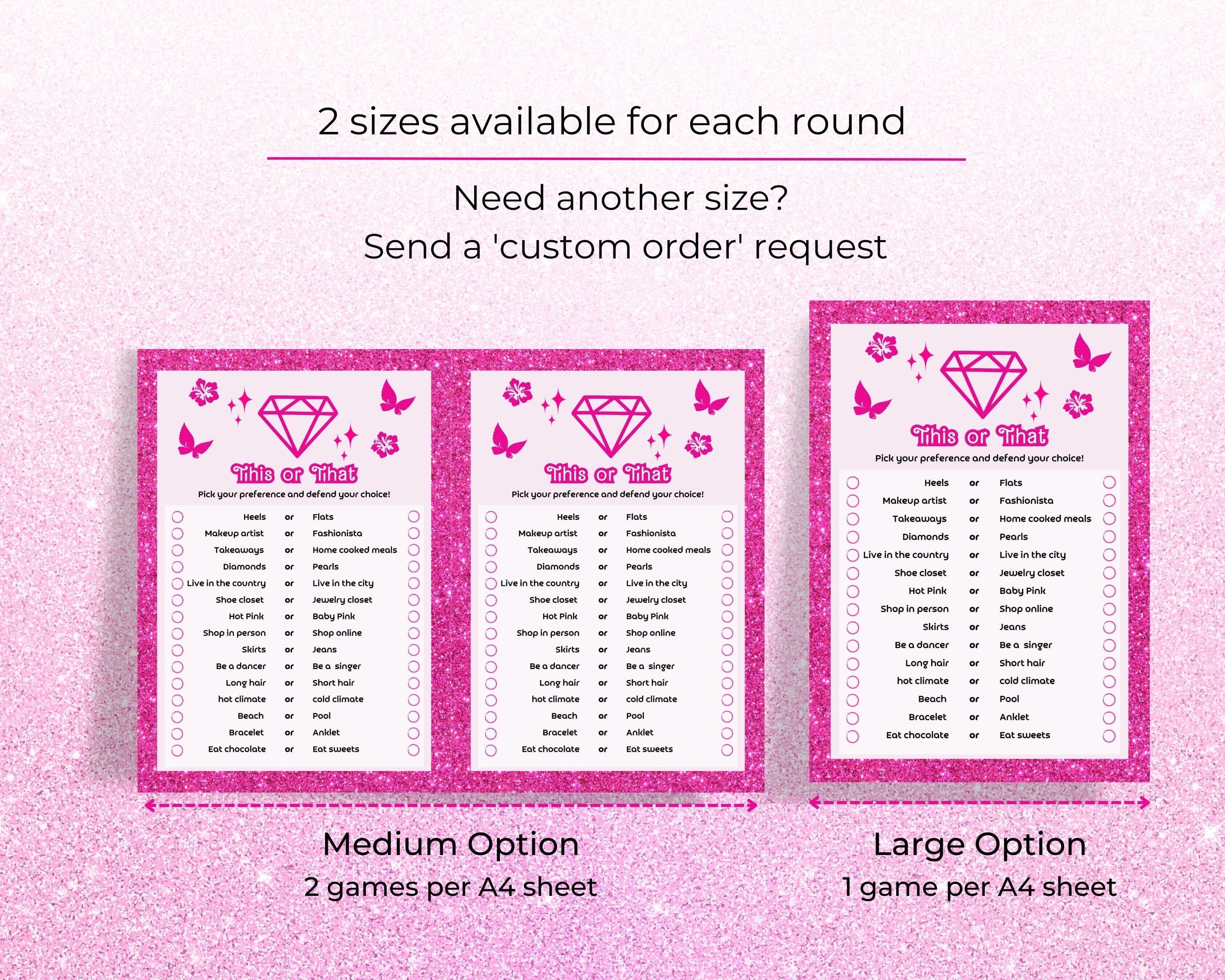 Pink Party Game Bundle, Doll Party, Pink Birthday Games, Girly Games ...