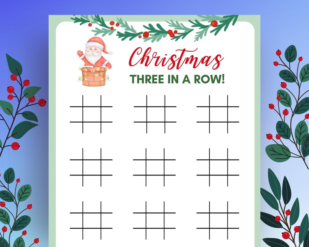 Christmas Noughts and Crosses Dice Game Christmas Family Game Holiday ...