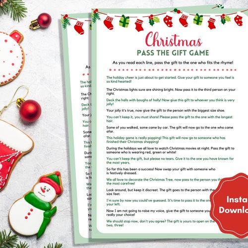 Christmas Pass the Present Game Christmas Gift Exchange Game - Etsy