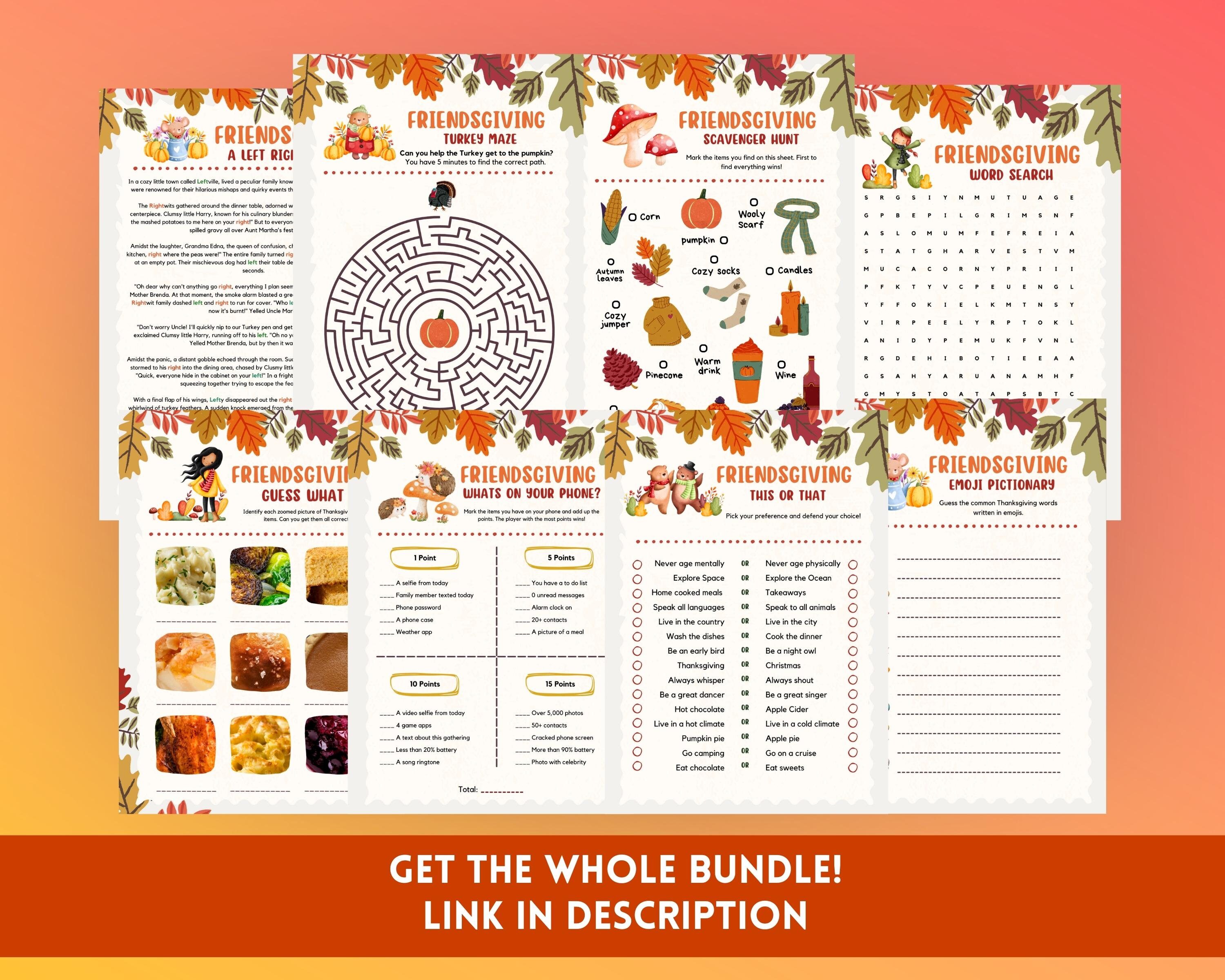 Friendsgiving Two Truths and a Lie Game, Thanksgiving Game, Reunion ...