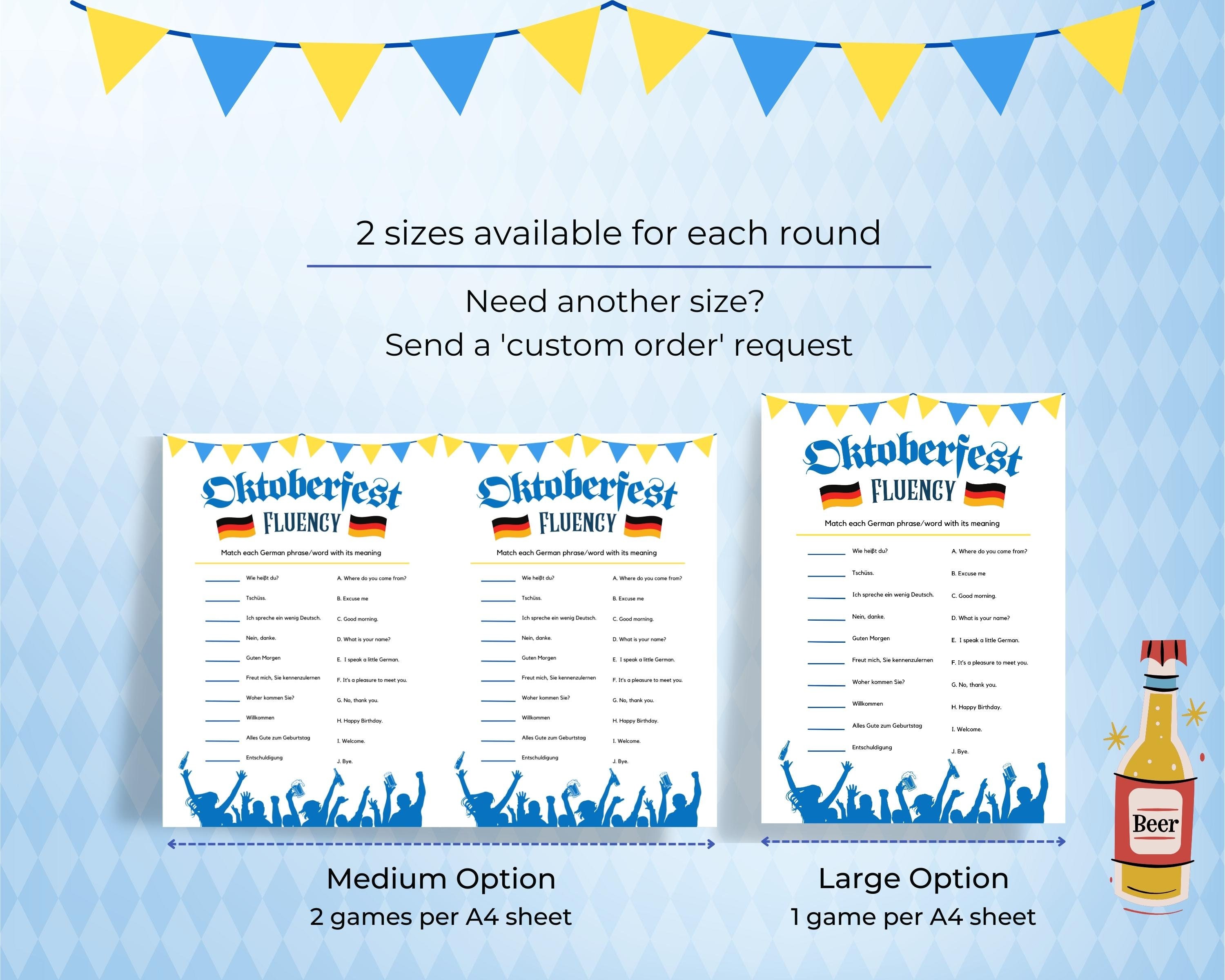 Oktoberfest Trivia Bundle, Oktoberfest Games, German Games, Oktoberfest ...