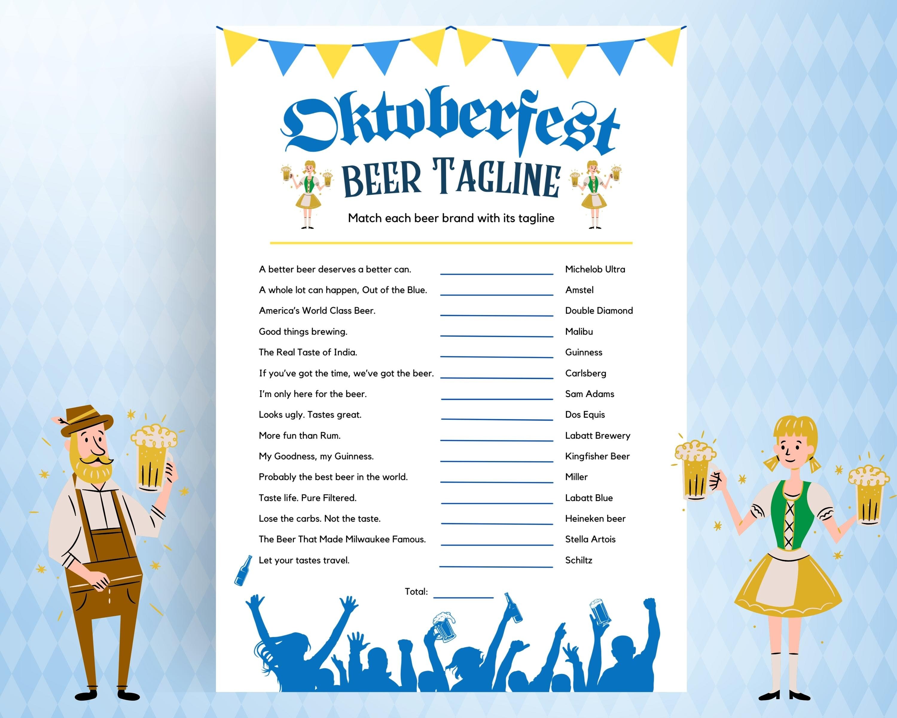 Oktoberfest Game, Beer Tagline, Oktoberfest Games, German Games ...