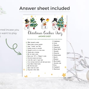 Christmas Cookie Quiz, Cookie Quiz, Christmas Party Game, Family ...