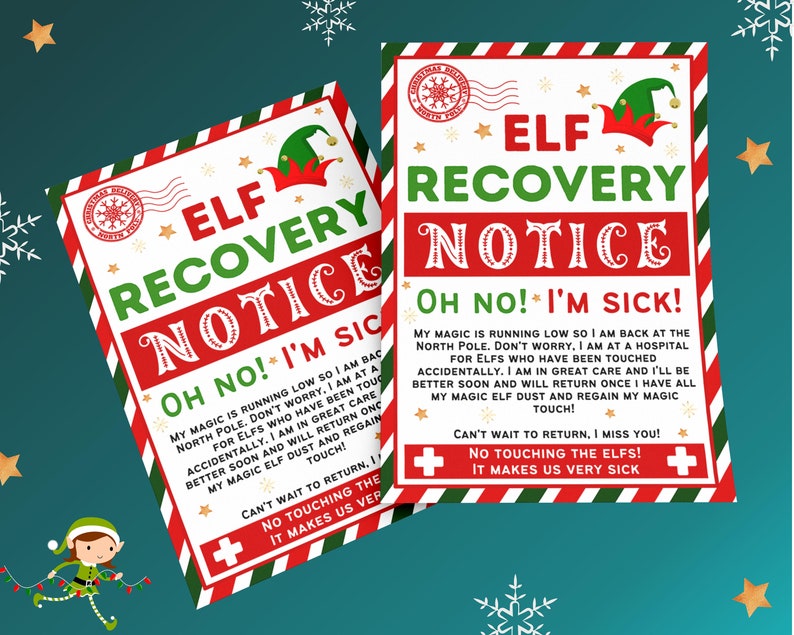 Elf Recovery Letter, Elf Notice Letter, Elf Activities, Elf Printable ...