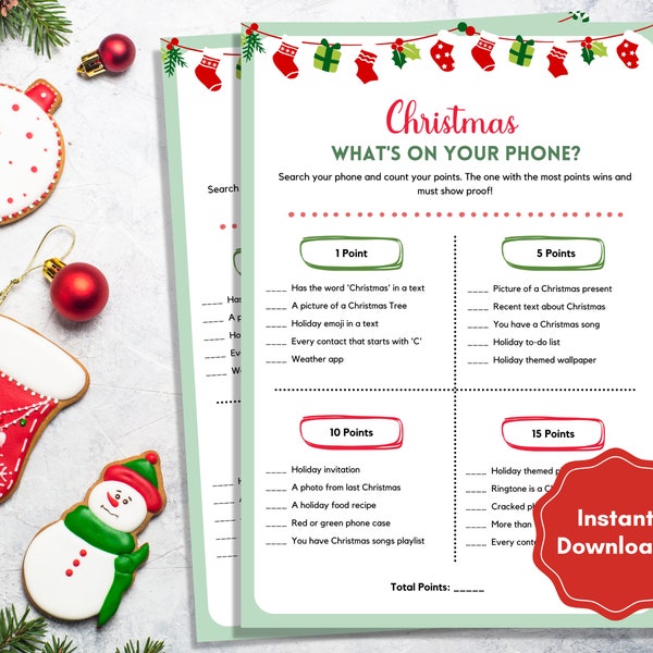 Christmas Whats on Your Phone - Etsy