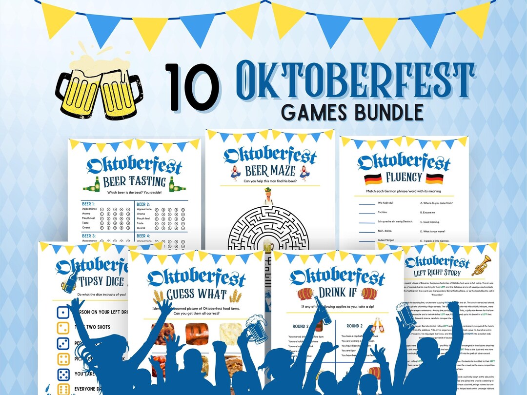 Oktoberfest Games Bundle Oktoberfest Ideas Beer Festival - Etsy