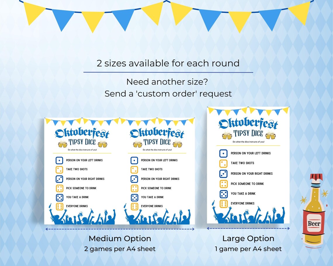 Oktoberfest Gametipsy Dice Oktoberfest Games German Games - Etsy